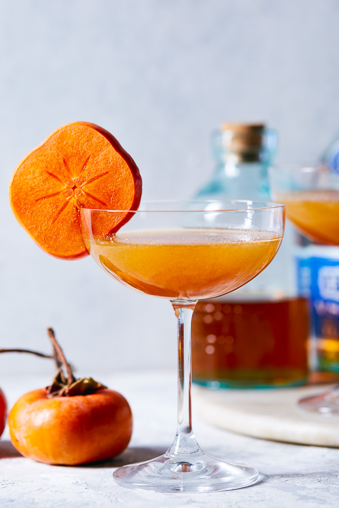 Spiced Persimmon Bourbon Cocktail (When You Wish Upon a Star)